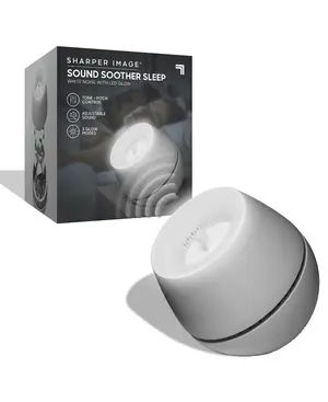 SHARPER IMAGE Sound Soother Noise Machine With Led Glow - White