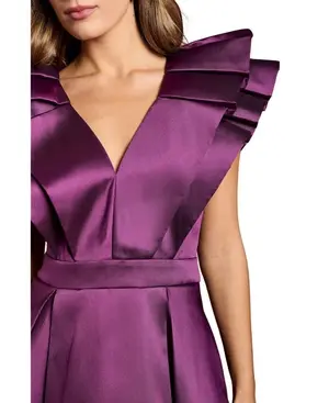 Coast Frill Sleeve V-neck Midi Dress - Purple