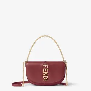 Fendi Fendigraphy Wallet On Chain - Red