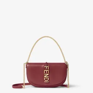 Fendi Fendigraphy Wallet On Chain - Red