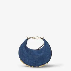 Fendi Fendigraphy Mini Hobo Bag - Blue