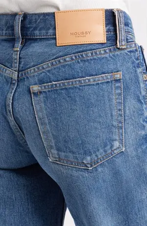 Moussy Vintage Needham Raw Hem Straight Leg Jeans