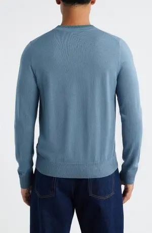 Paul Smith Merino Wool Crewneck Sweater - Greyish Blue