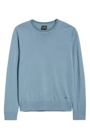 Paul Smith Merino Wool Crewneck Sweater - Greyish Blue