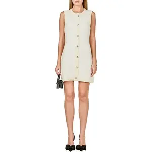 Endless Rose Sequin-trimmed Rib Mini Dress - Ivory