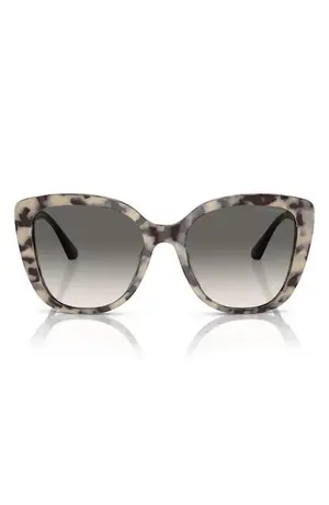 Emporio Armani 54mm Butterfly Sunglasses - Havana Cream/gradient Grey