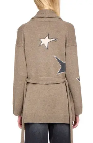 Zadig&Voltaire Outline Stars Merino Wool & Cashmere Cardigan