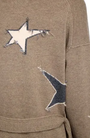 Zadig&Voltaire Outline Stars Merino Wool & Cashmere Cardigan