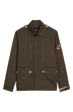 Zadig&Voltaire Cotton Twill Utility Jacket - Moss