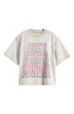 DIET STARTS MONDAY Cotton Graphic T-shirt