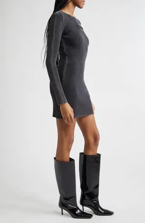 DIESEL® M-anchorage Long Sleeve Body-con Minidress