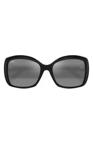 Maui Jim Orchid 57mm Square Sunglasses - Black
