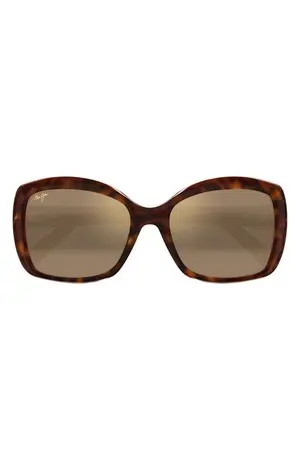 Maui Jim Orchid 57mm Square Sunglasses - Tortoise