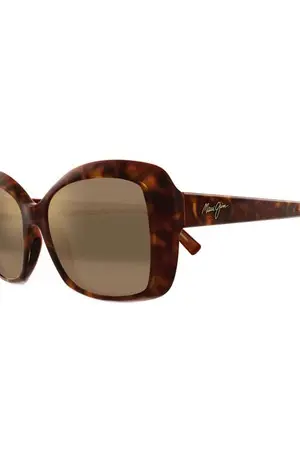Maui Jim Orchid 57mm Square Sunglasses - Tortoise