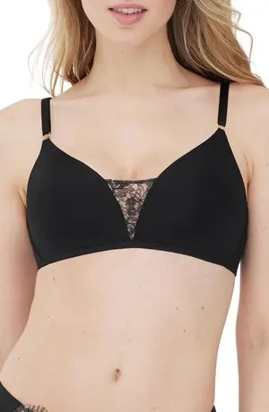 SKARLETT BLUE Entice Wireless Push-up Bra - Black/nylon