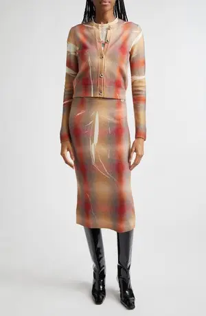 DIESEL® M-cherie Wool Midi Sweater Skirt
