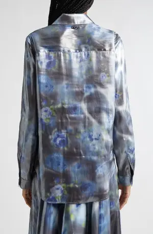 DIESEL® Floral Georgette Button-up Shirt