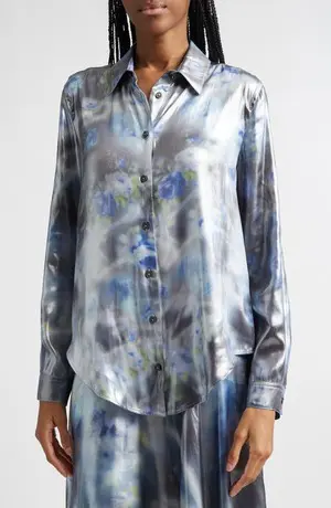 DIESEL® Floral Georgette Button-up Shirt