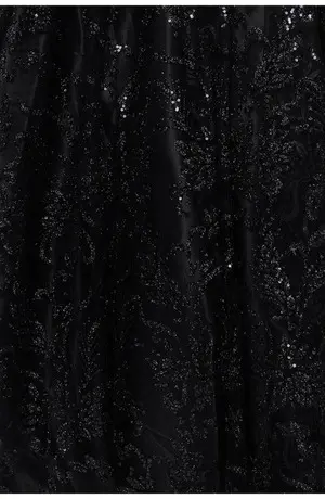 BLONDIE NITES Sequin And Mesh Gown - Black