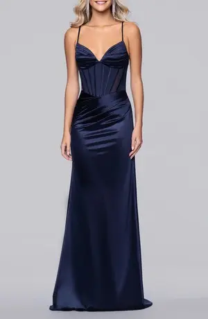 Blondie Nites V Neck Evening Dresses
