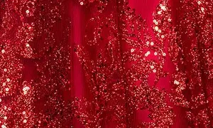 BLONDIE NITES Sequin Corset Gown - Red