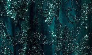 BLONDIE NITES Sequin Corset Gown - Teal