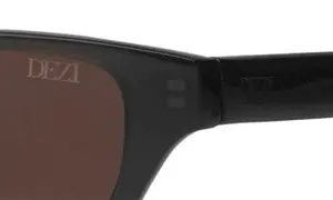 Dezi Gia Rectangular Gradient Sunglasses - Gia Black/brown