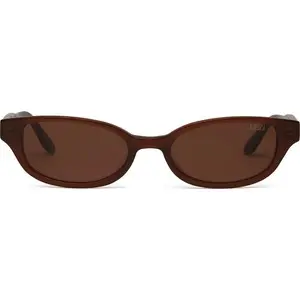 Dezi Gia Rectangular Gradient Sunglasses Gia Brown/cognac