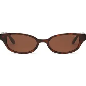 Dezi Gia Rectangular Gradient Sunglasses Gia Fiery Tortoise/cognac