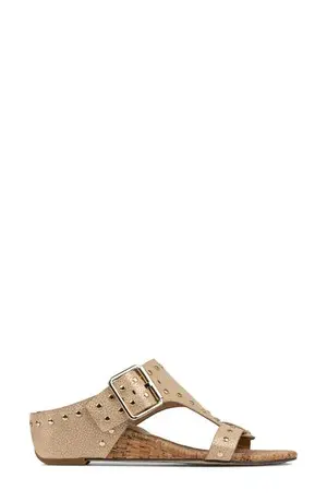 DONALD PLINER Buckle Wedge Sandal - Platinum