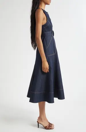 Cinq À Sept Cezanne Denim Midi Dress
