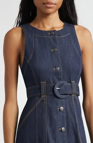 Cinq À Sept Cezanne Denim Midi Dress