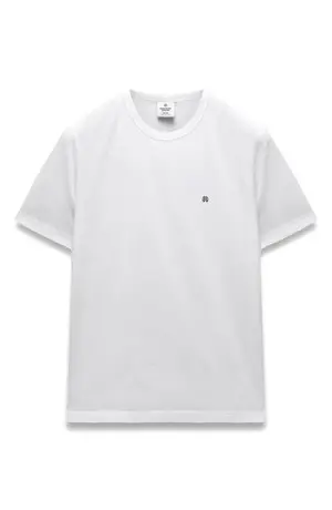 Reigning Champ Embroidered Monogram Lightweight Jersey T-shirt - White