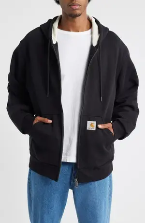 Carhartt Work In Progress Active Zip Hoodie - Black