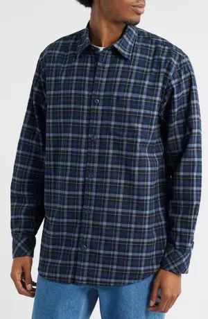 Carhartt Work In Progress Widmark Plaid Flannel Button-up Shirt