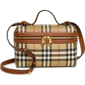 Burberry Check Coated Canvas Vanity Case