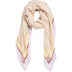 Rag & Bone Astra Scribble Wool Scarf - Lavender Multi