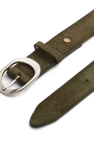Rag & Bone Vera Suede Belt - Olive Suede