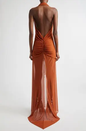 KIM SHUI Mesh Halter Dress