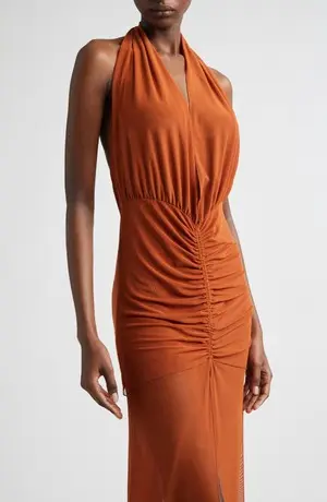KIM SHUI Mesh Halter Dress