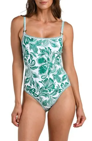 La Blanca Botanical Brocade One-piece Swimsuit - Jungle