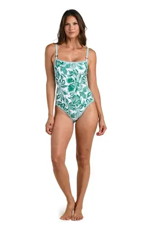 La Blanca Botanical Brocade One-piece Swimsuit