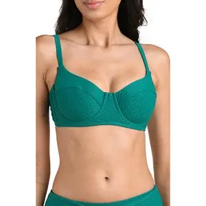 La Blanca Textured Tides Underwire Bikini Top - Jungle