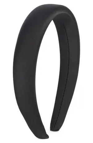Chelsea28 Puff Satin Headband - Black