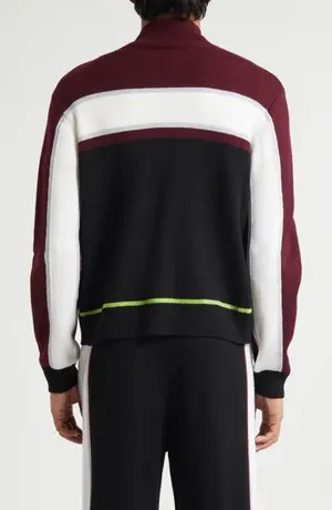 Casablanca Stripe Merino Wool Knit Jacket