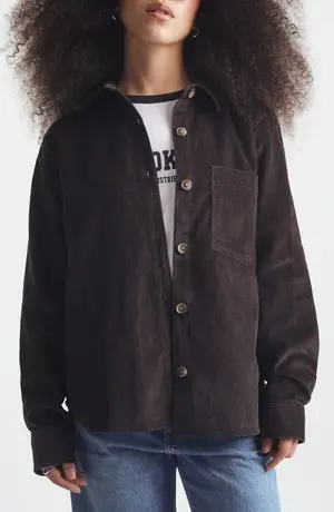 Brooklyn Industries Cotton Corduroy Overshirt - Espresso