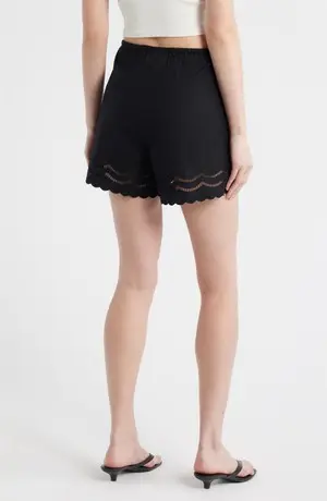 Rails Armanda Cotton Shorts - Black Embroidery