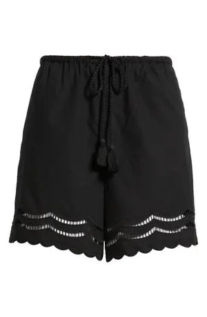 Rails Armanda Cotton Shorts - Black Embroidery