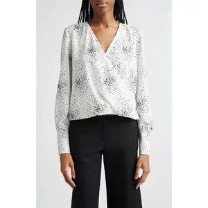 Emporio Armani Paint Splatter Stretch Crepe Top