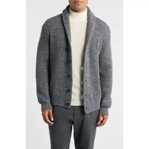 JACK VICTOR Wool And Silk Shawl Collar Cardigan